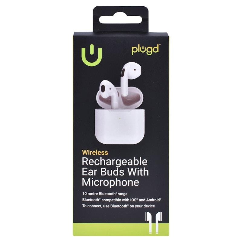 Buy PLUGD Bluetooth Rechargeable Ear Buds with Microphone 1Set Online ...