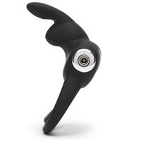 Buy Happy Rabbit Stimulating Rechargeable Rabbit Ring Black 1pc Online ...