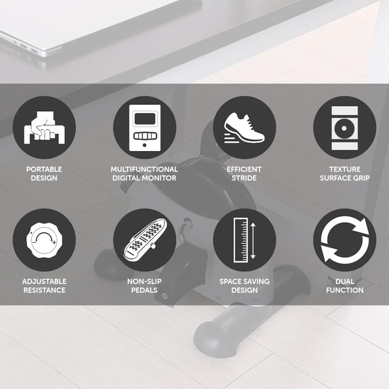 Buy Powertrain Mini Exercise Bike Pedal Exerciser for Arms and Legs ...