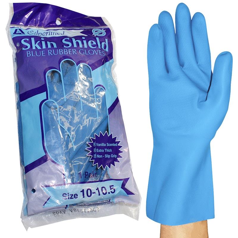Buy Skin Shield Silver Lined Natural Rubber Gloves Vanilla Scented Pair ...