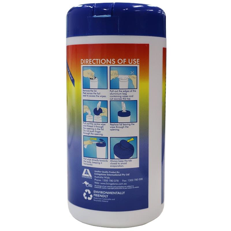 Buy Liv-Wipe Antibacterial 70% Isopropyl Alcohol 100 Wipes 1tub Online ...