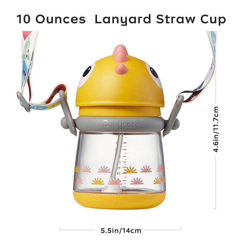 Buy Bc Babycare T-REX TOBY Weighted Straw Sippy Cup 300ml (with Strap) Yellow Online at Chemist ...