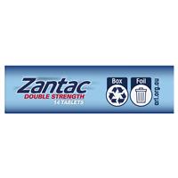 Buy Zantac Double Strength 24 Hour 300mg 14 Tablets Online at Chemist ...