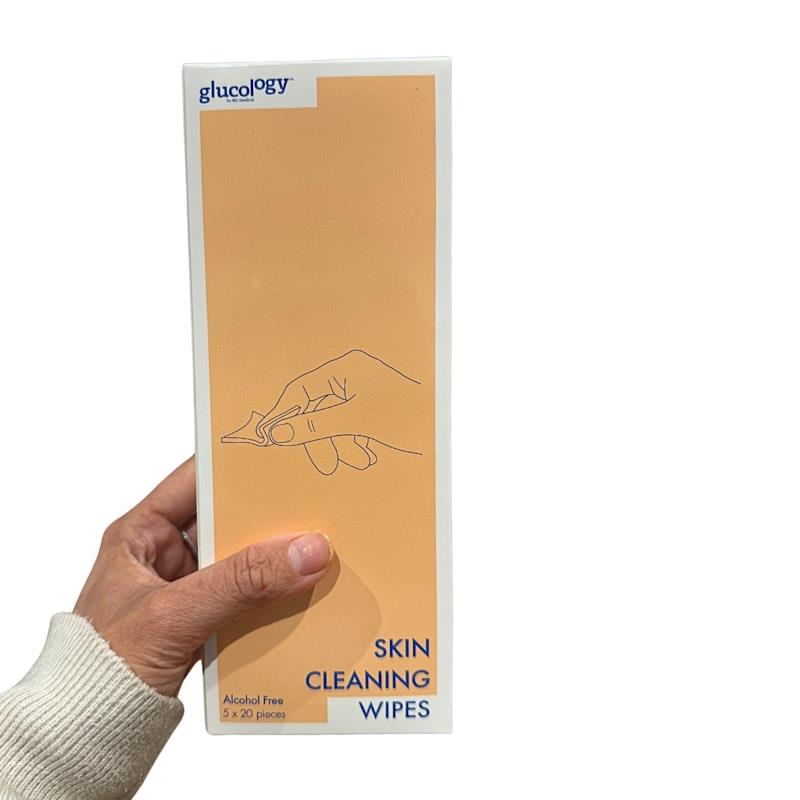 Buy Glucology Alcohol Free Finger Cleaning Wipes 5 Packs of 20 Wipes ...