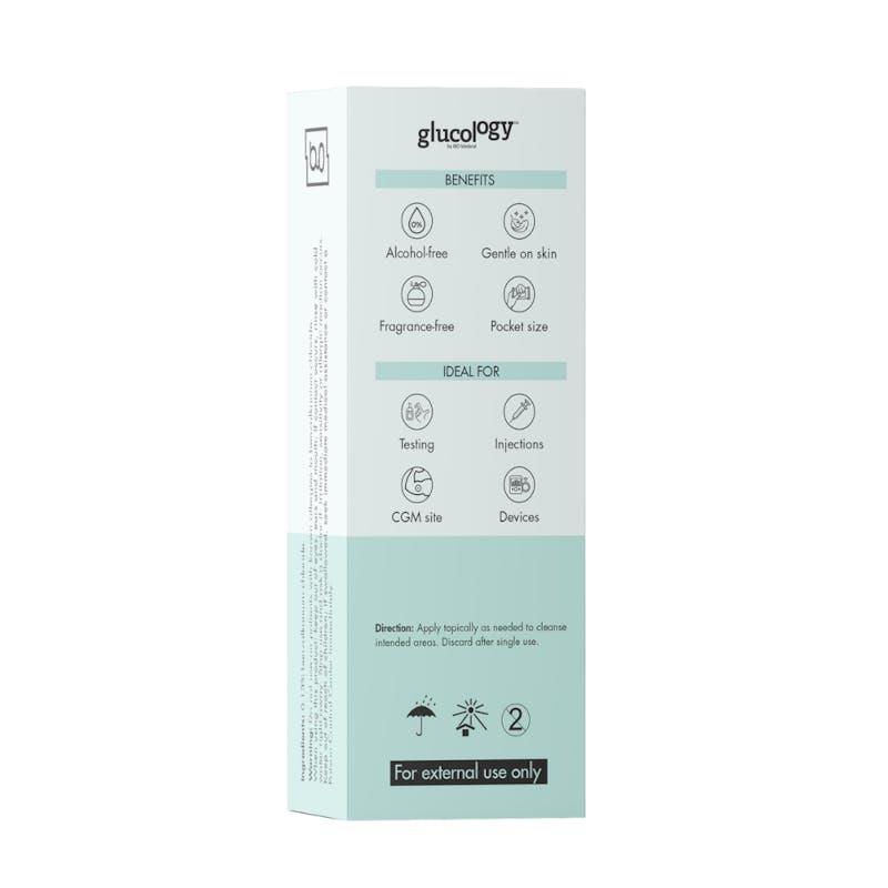Buy Glucology Alcohol Free Finger Cleaning Wipes 5 Packs of 20 Wipes ...