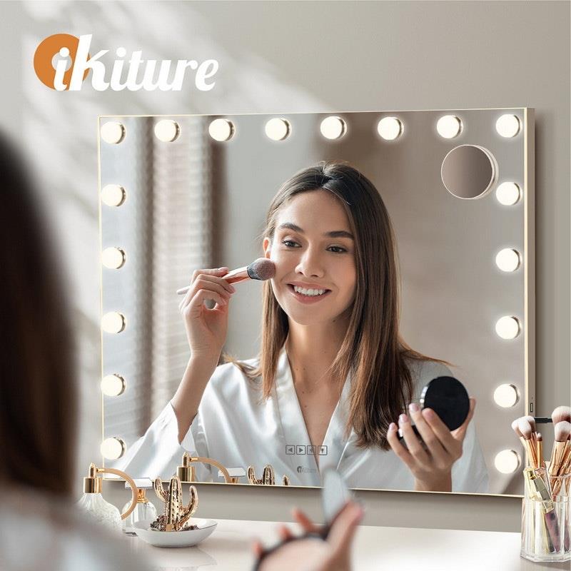 Buy Oikiture Bluetooth Hollywood Makeup Mirror 18 LED Light Vanity ...