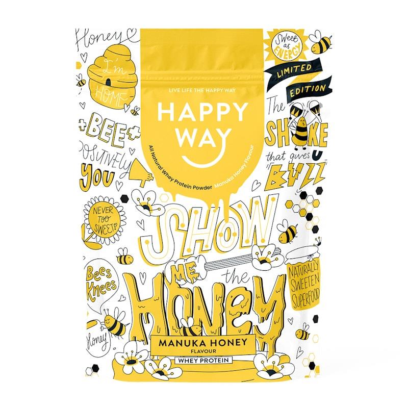 Buy Happy Way Manuka Honey Whey Protein Powder 500g online at Chemist ...