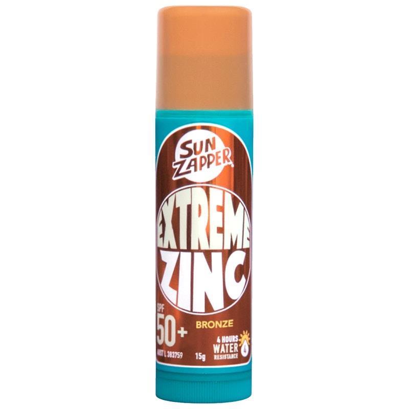 Buy SUN ZAPPER Extreme Zinc Stick SPF 50+ Bronze 15g online at Chemist ...