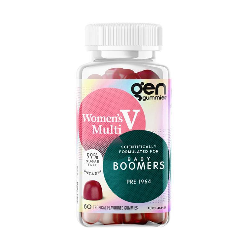 Buy GEN Baby Boomer Gummies Women's Multivitamin Tropical 60 Pack ...