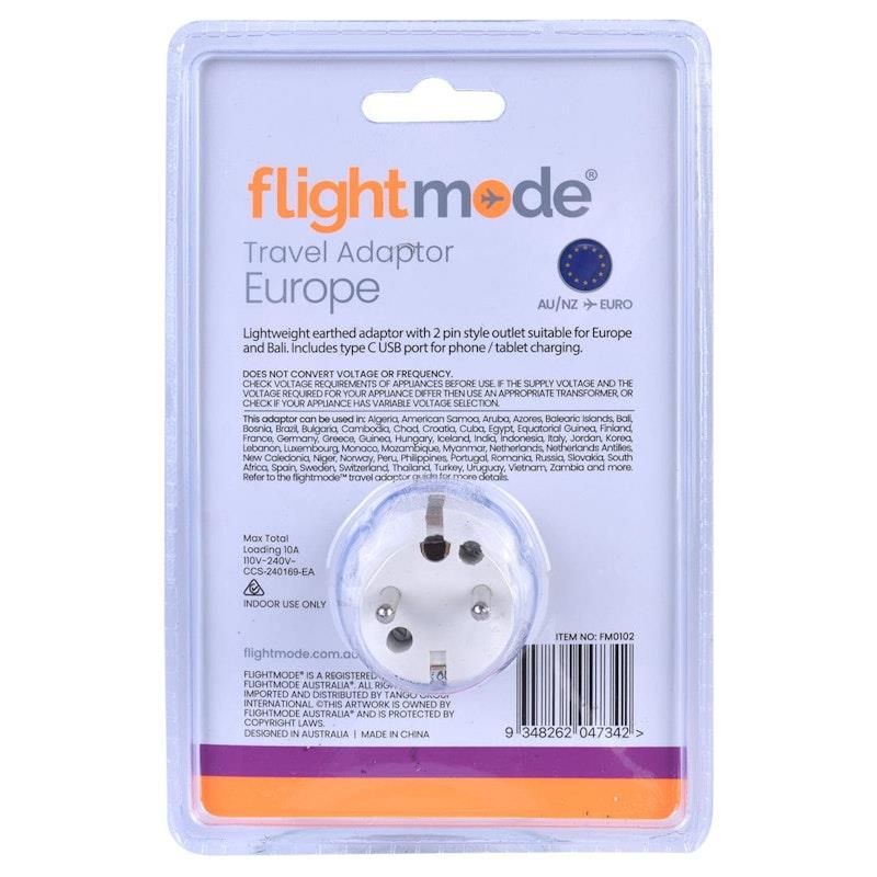 Buy Flightmode Outbound AU/NZ to EUROPE/BALI Travel Adaptor with USB ...