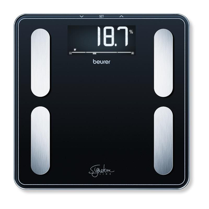 Buy Beurer BF400B Digital Glass Body Fat Scale: Signature Line Black ...
