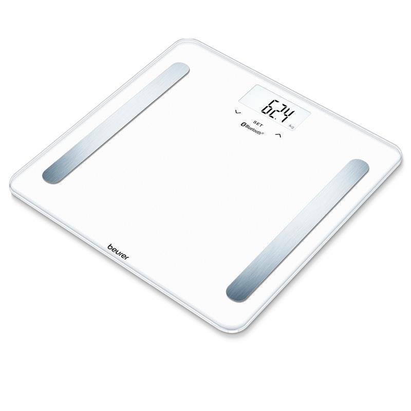 Buy Beurer BF600W Bluetooth Glass Body Fat Scale Pure White 1unit ...