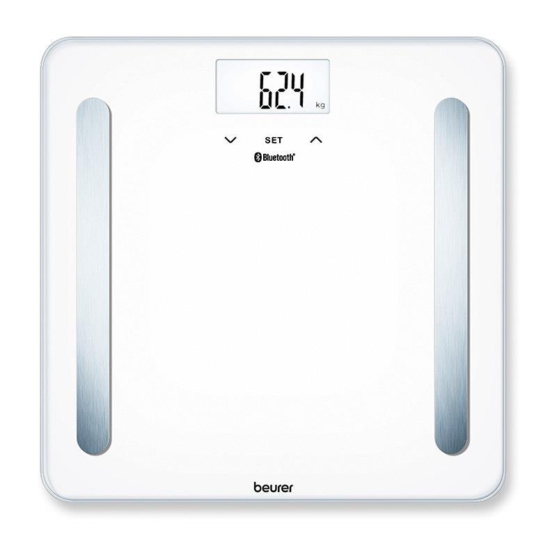 Buy Beurer BF600W Bluetooth Glass Body Fat Scale Pure White 1unit ...
