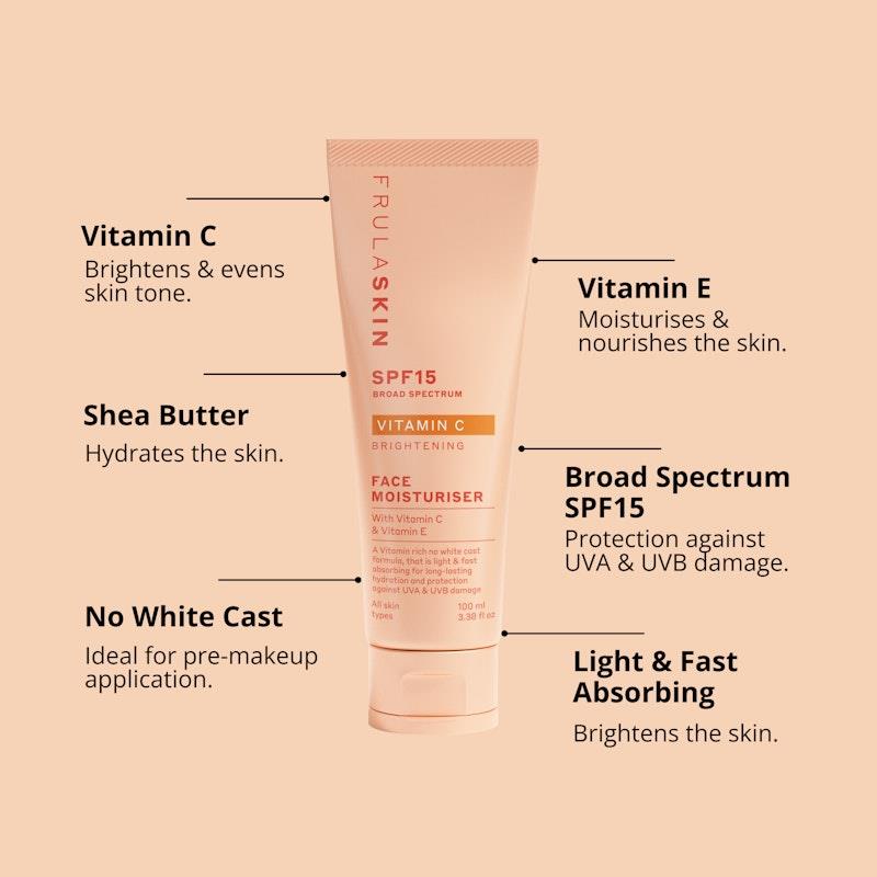 Buy Frula SPF15 Vit C Brightening Face Moisturiser 100ml Online at ...