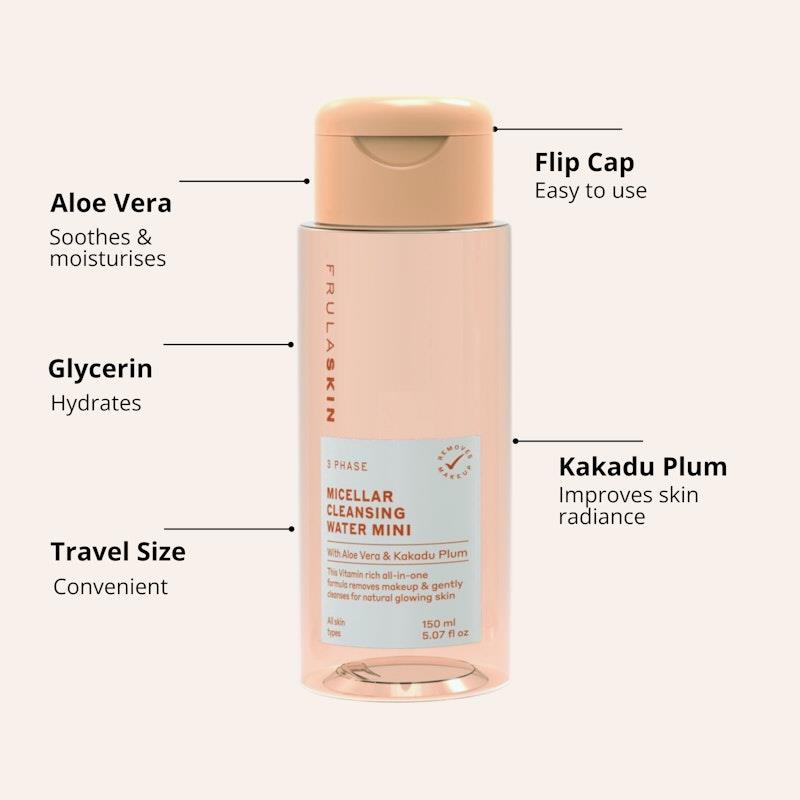 Buy Frula 3 Phase Micellar Cleansing Water Mini 150ml Online at Chemist ...