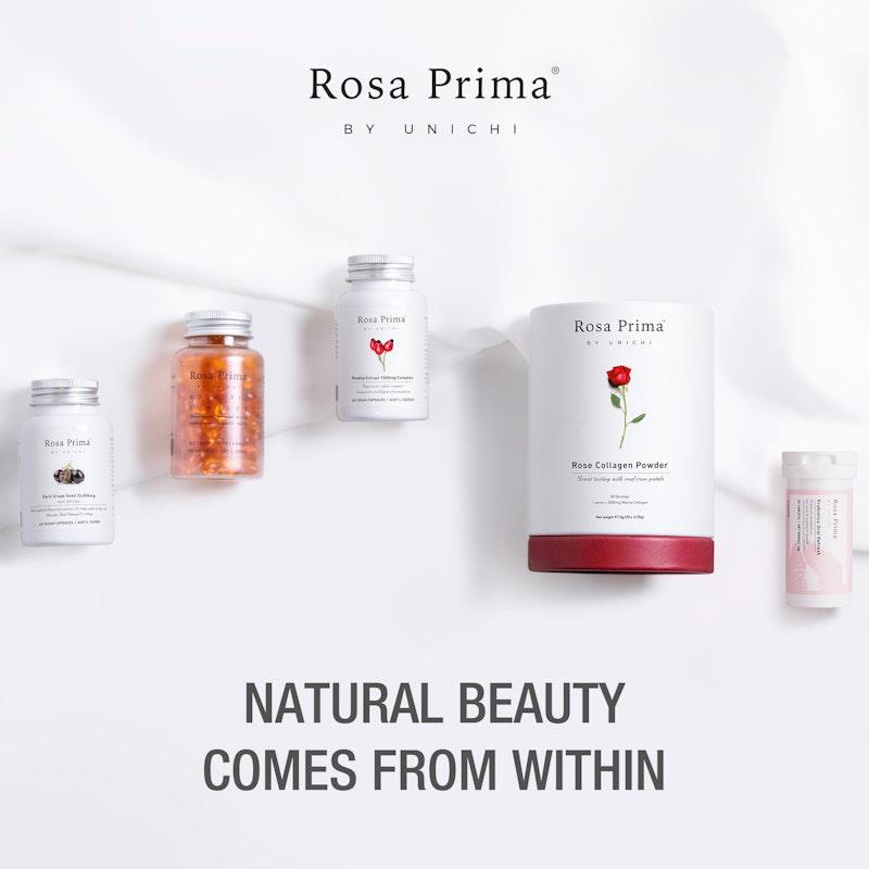 Buy Unichi Rosa Prima Rose Oil Complex 90 Softgels 2Pack Online at ...