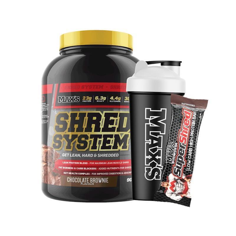 Buy MAX'S Shred System Starter 900g - Chocolate Brownie Bundle online ...