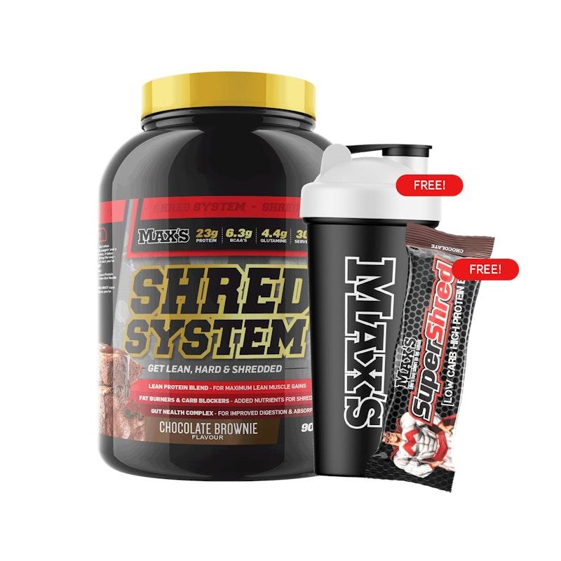 Buy MAX'S Shred System Starter 900g - Chocolate Brownie Bundle Online ...