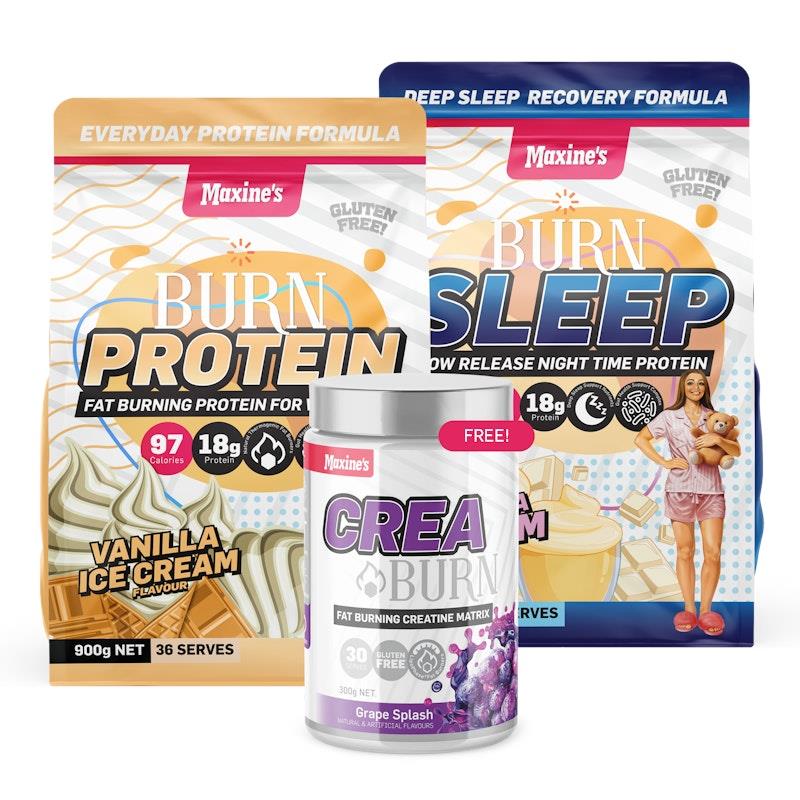Buy Maxine's Burn Lean & Tone 900g - Vanilla Ice Cream Bundle Online at ...