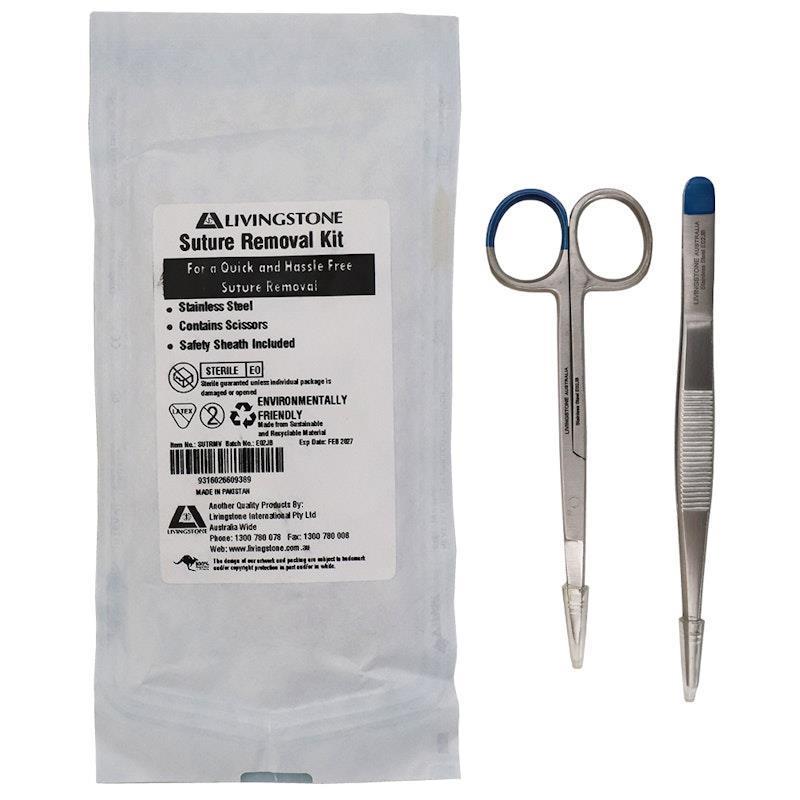 Buy Livingstone Dressing Scissors and Tweezer Forceps Sterile Pack ...