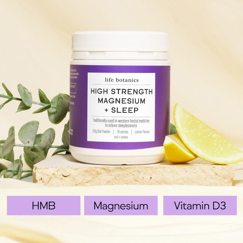 Buy Life Botanics High Strength Magnesium + Sleep Powder 3x150g Pack ...