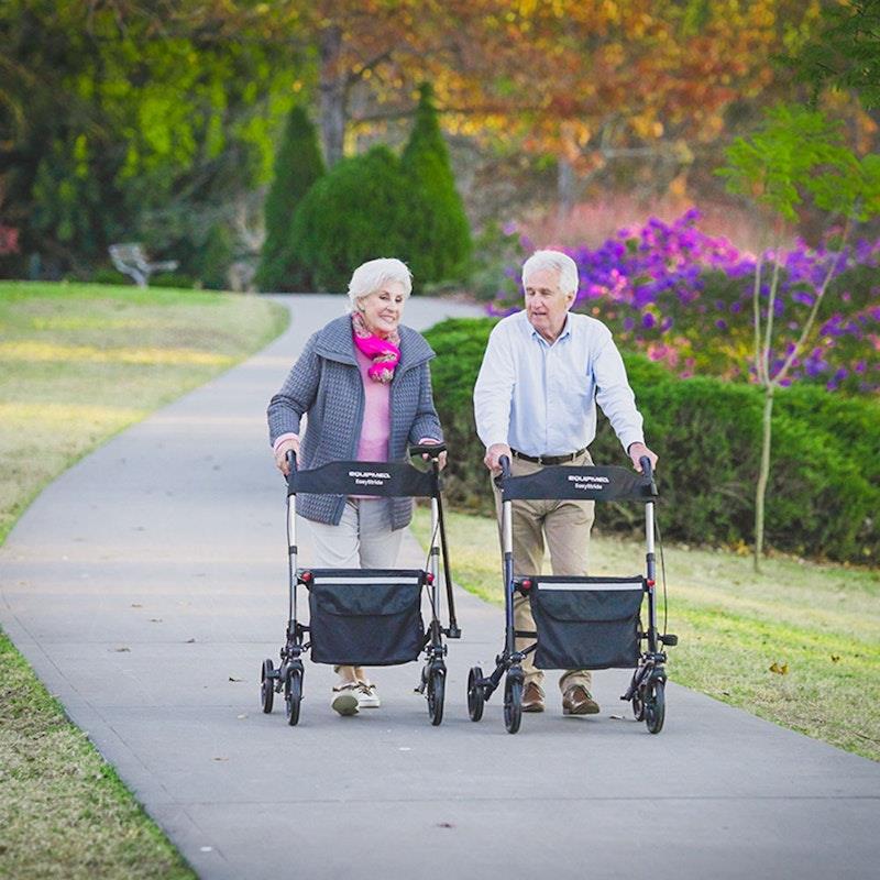 Buy Equipmed Foldable Aluminium Walking Frame Rollator Silver Online at ...