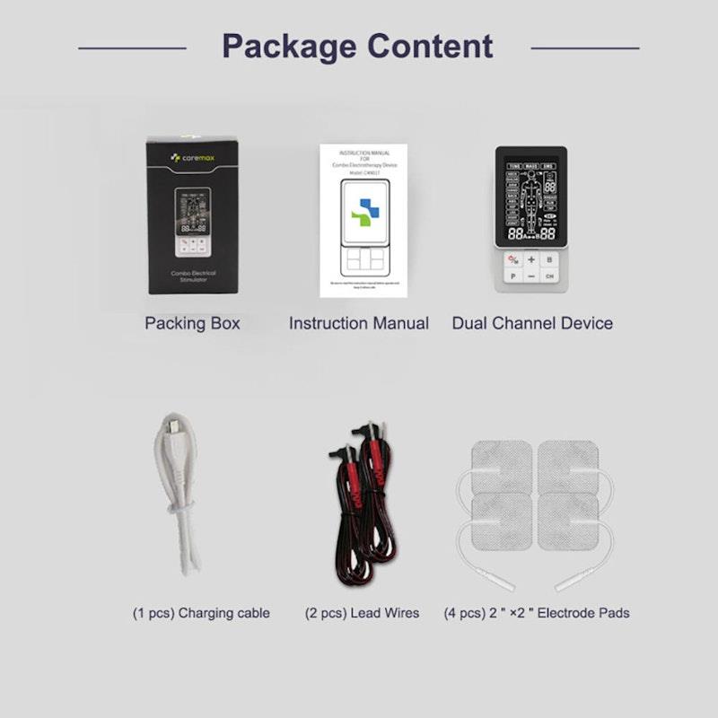 Buy Caremax 2.0 Pro MicroCurrent TENS Machine & EMS & Massage & DIY 4 ...