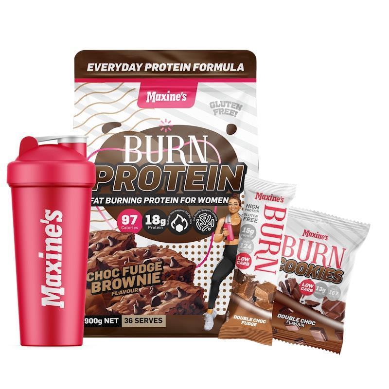 Buy Maxine's Burn Protein Value 900g - Choc Fudge Brownie Bundle online ...