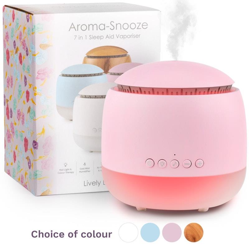 Buy Lively Living Aroma-Snooze 7 in 1 Sleep Aid Humidifier Pink Online ...