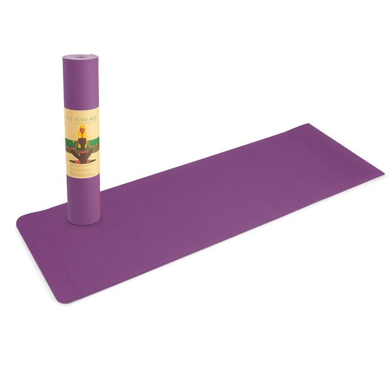 Buy Powertrain TPE Pilates Exercise Yoga Mat 8mm Dark Purple Online at ...