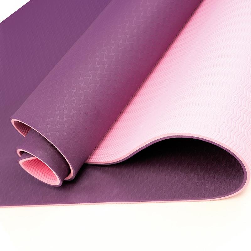 Buy Powertrain TPE Pilates Exercise Yoga Mat 8mm Dark Purple Online at ...