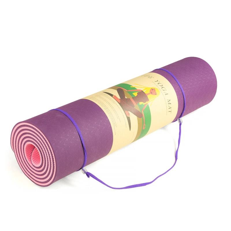 Buy Powertrain TPE Pilates Exercise Yoga Mat 8mm Dark Purple Online at ...