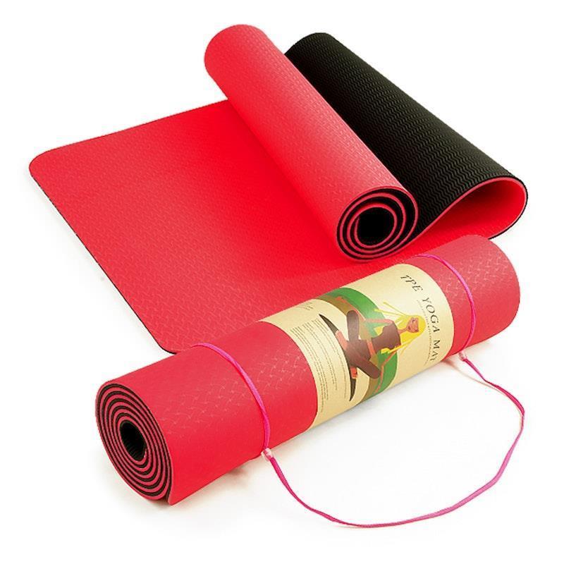 Buy Powertrain TPE Pilates Exercise Yoga Mat 8mm Red online at Chemist ...