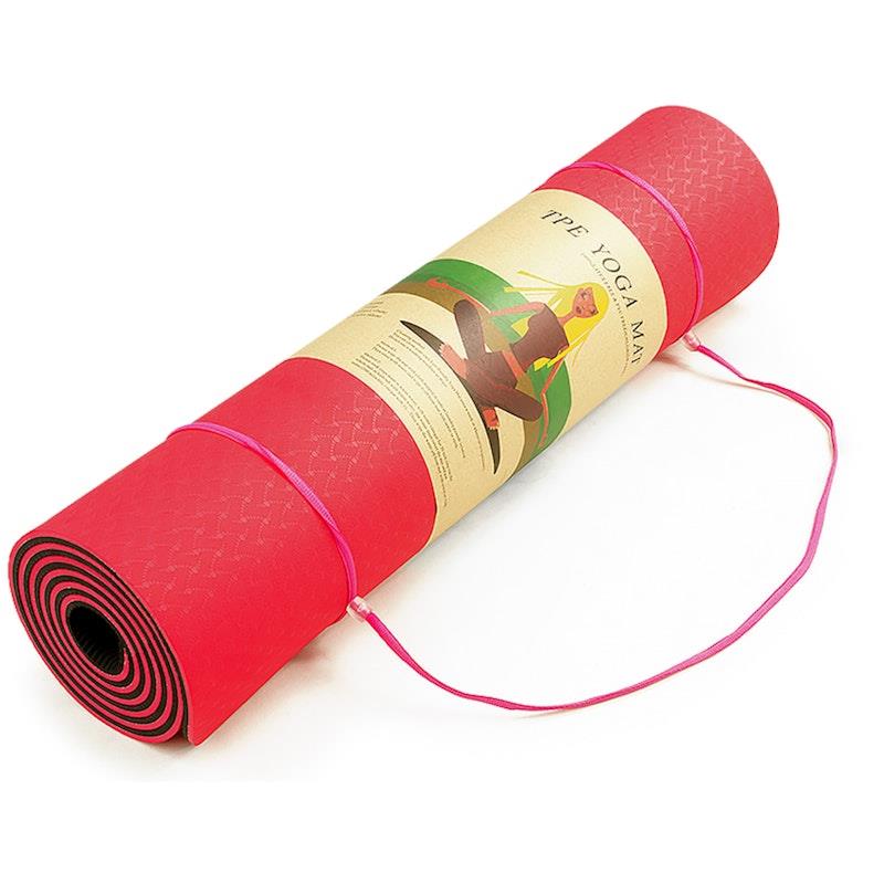 Buy Powertrain TPE Pilates Exercise Yoga Mat 8mm Red Online at Chemist ...