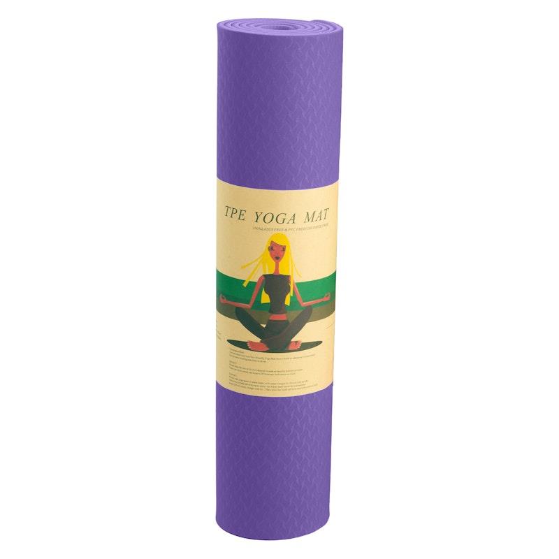 Buy Powertrain TPE Yoga Pilates Exercise Mat 6mm Lilac Online at ...