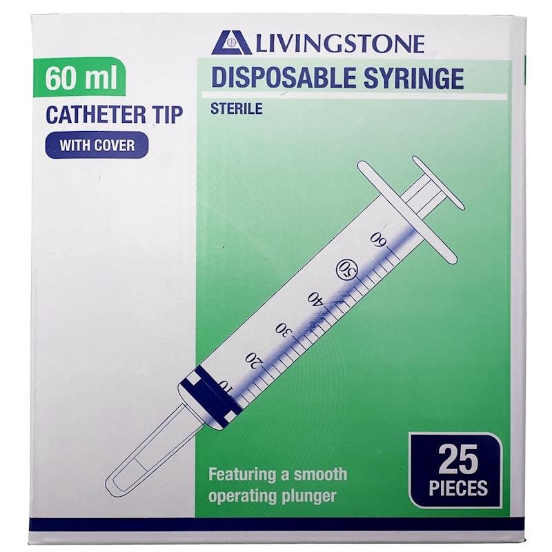 Buy Livingstone Syringe Catheter Tip with Cap 60ml 25 Pieces/Box Online ...