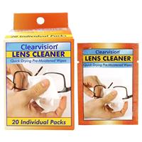 Buy Clearvision Lens Cleaner Wipes 10 x 13.5cm 20 Pieces/Box Online at ...