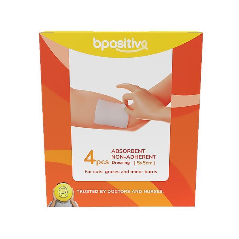 Buy bpositive Absorbent Non-Adherent Dressing 5x5cm 2Pack online at ...