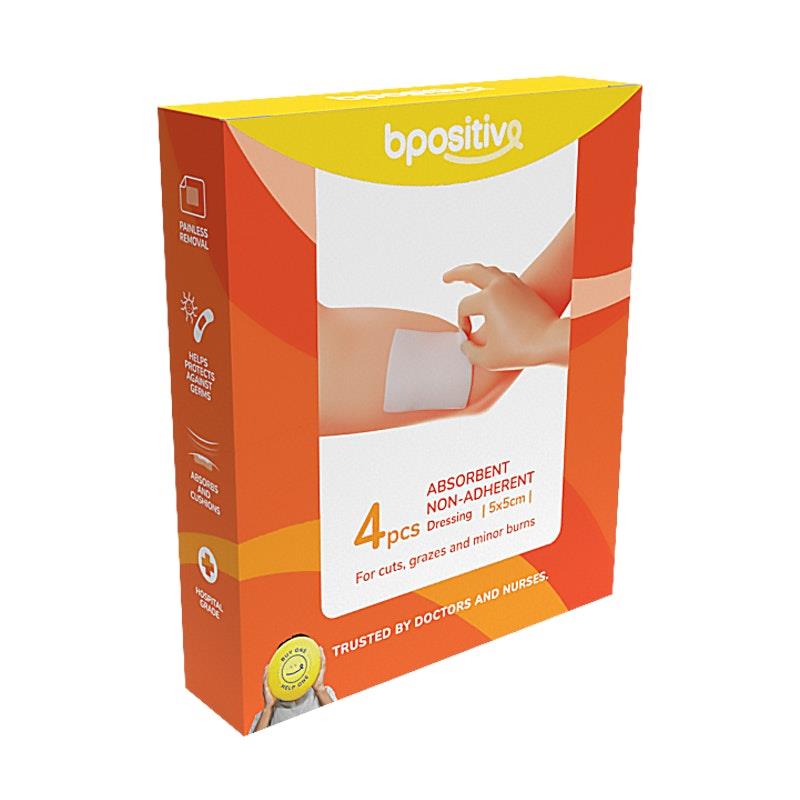 Buy bpositive Absorbent Non-Adherent Dressing 5x5cm 2Pack Online at ...