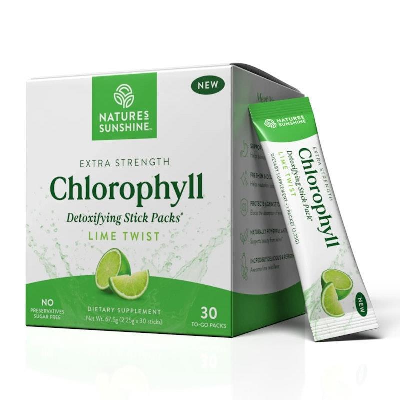 Buy Nature's Sunshine Extra Strength Chlorophyll (30 Stick Packs) Lime ...