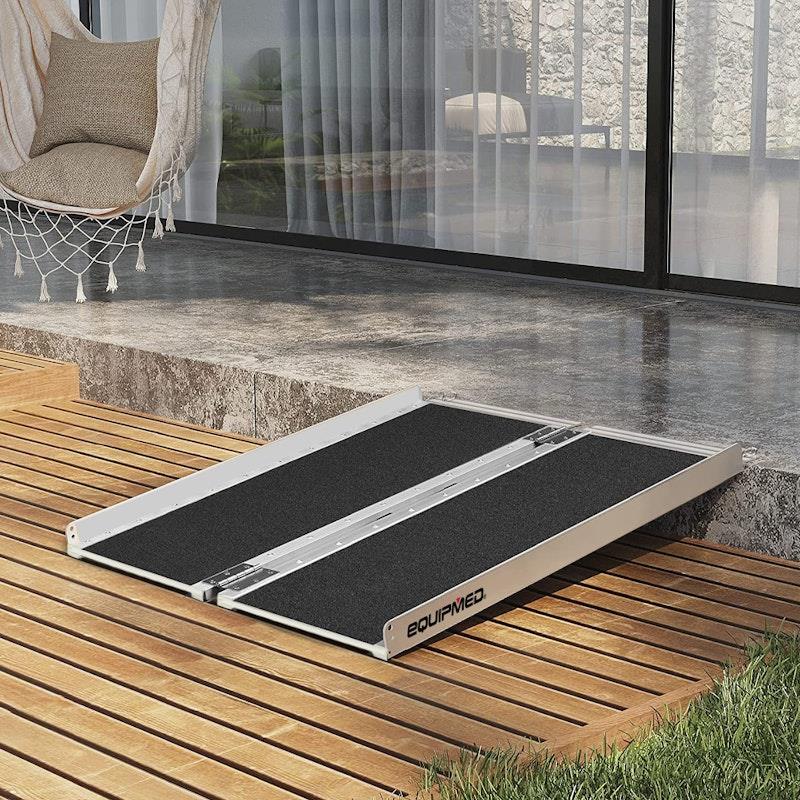 Buy Equipmed 91cm Portable Folding Aluminium Access Ramp Black Online ...