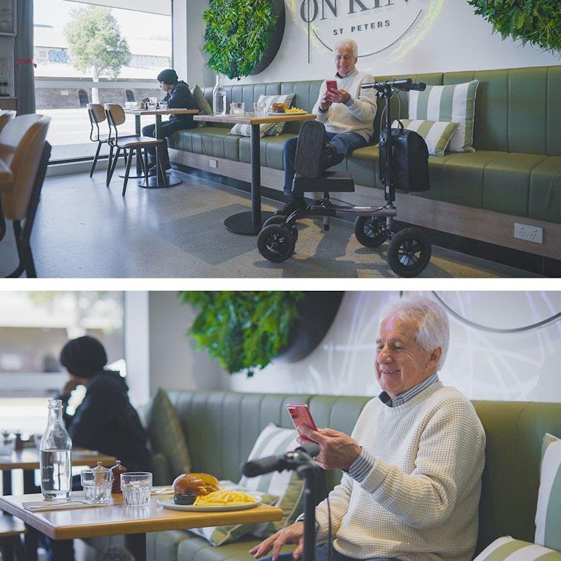 Buy Equipmed Knee Scooter Walker 10 Inch Tyres With Dual Breakes & Bag ...