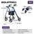 Buy Equipmed 4 Wheel Lightweight Rollator Walker Blue Online at Chemist ...