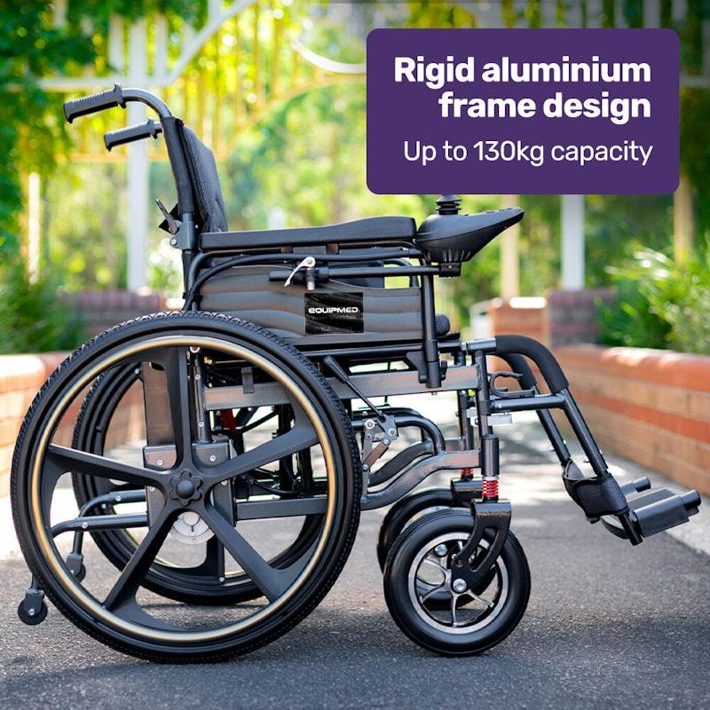 Buy Equipmed Electric Wheelchair Folding Longrange 24" Rear Wheels ...