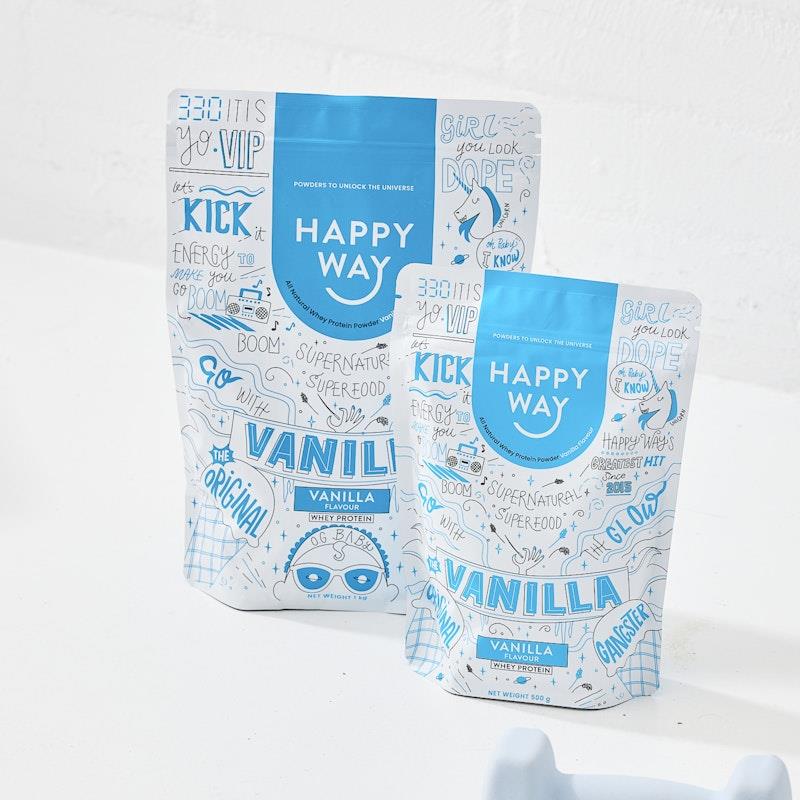 Buy Happy Way Vanilla Whey Protein Powder 1kg Online at Chemist Warehouse®