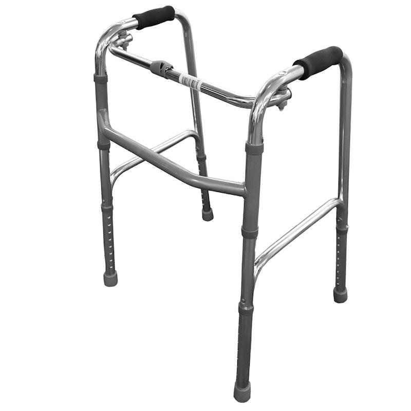 Buy Livingstone Walking Frame Adjustable Folding Aluminium with Step by ...