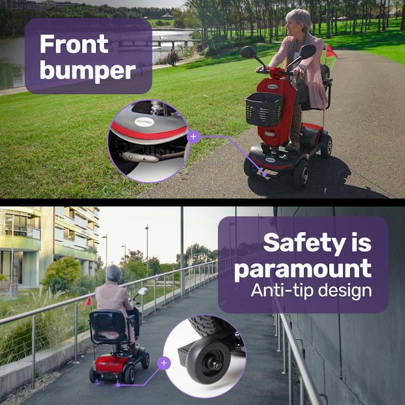 Buy Equipmed Pathline Mid-Sized Electric Mobility Scooter For Elderly ...