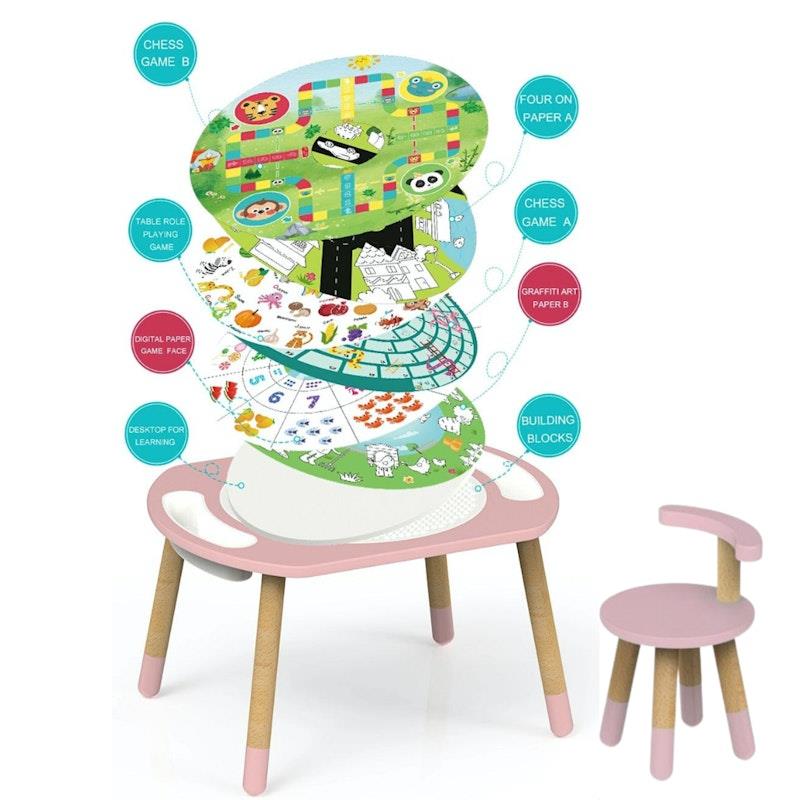 Buy Riababy Play&Learn Activity Table Set with Adjustable Legs - Lego ...