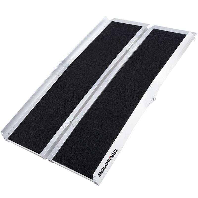 Buy Equipmed 123cm Portable Folding Aluminium Access Ramp Black online ...