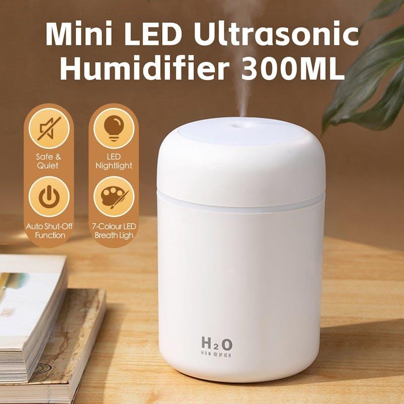 Buy Living Today Mini LED Ultrasonic Humidifier 300ML 1Unit Online at ...